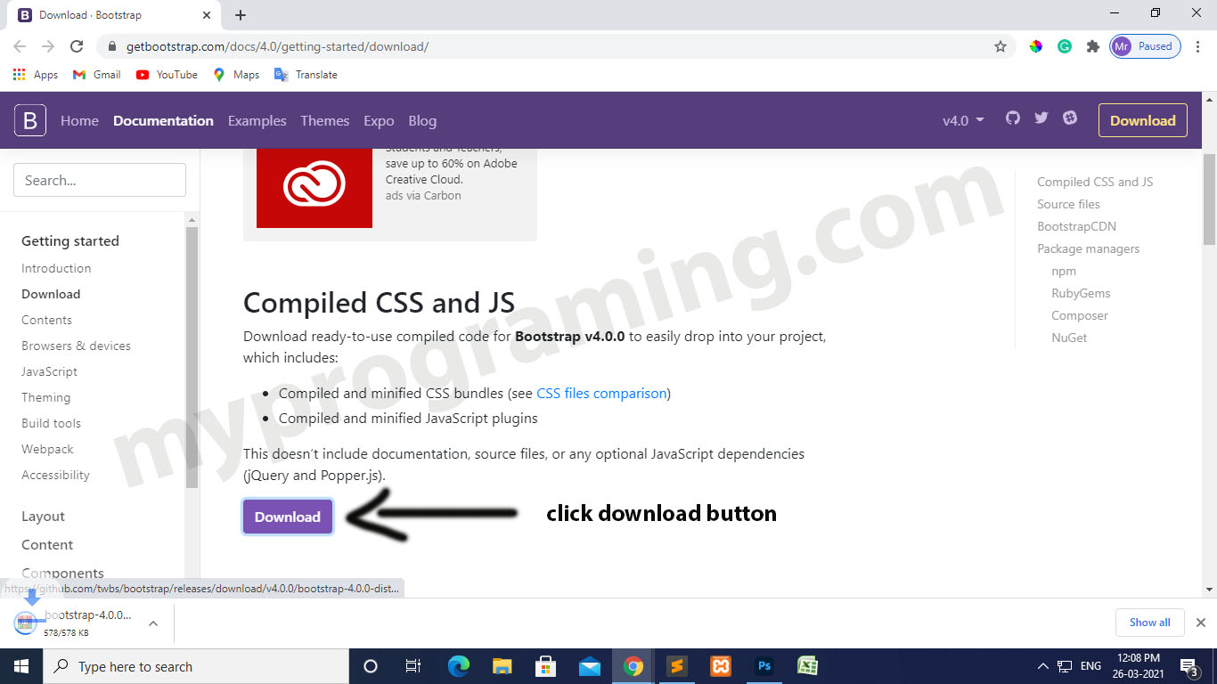 How to Download Bootstrap | How to Install Bootstrap? - myprograming