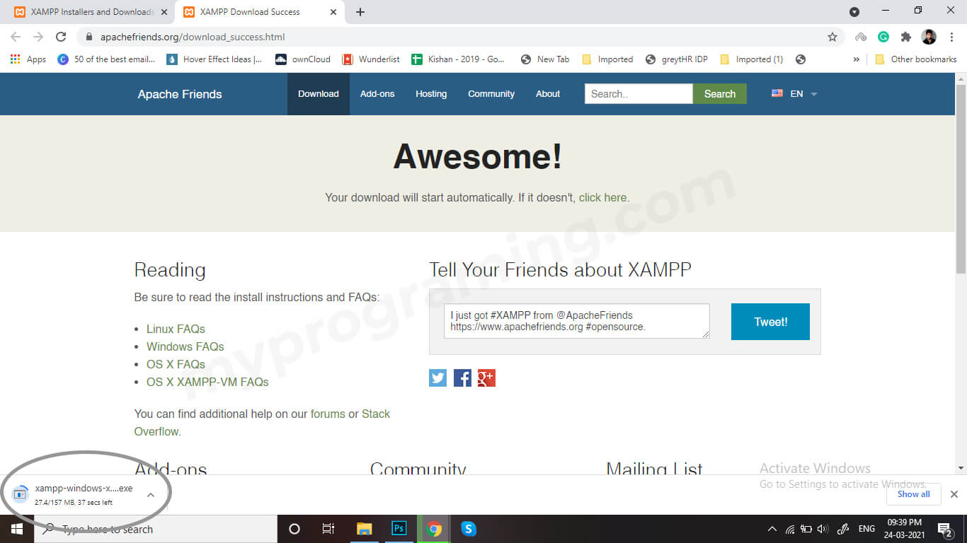 Xampp Install