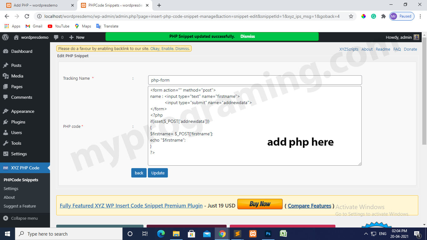 How To Add Php In Wordpress Wordpress Add Insert Php Plugin 0539