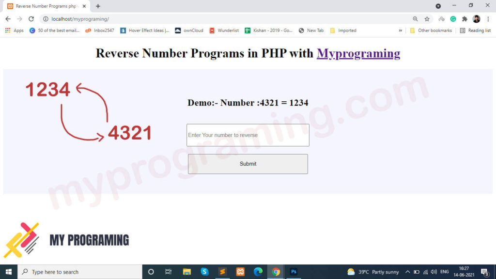 Reverse Number Programs in PHP - myprograming