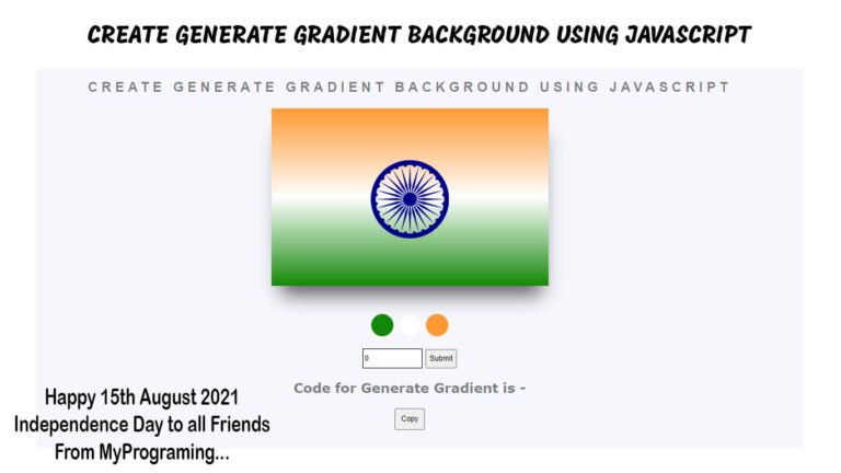 CREATE GRADIENT GENERATE BACKGROUND USING JAVASCRIPT - myprograming