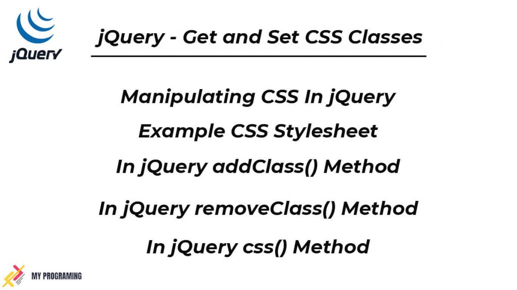 jQuery - Get and Set CSS Classes - myprograming